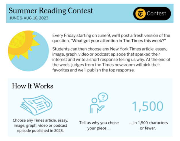 The New York Times 14th Annual Summer Reading Contest 2023