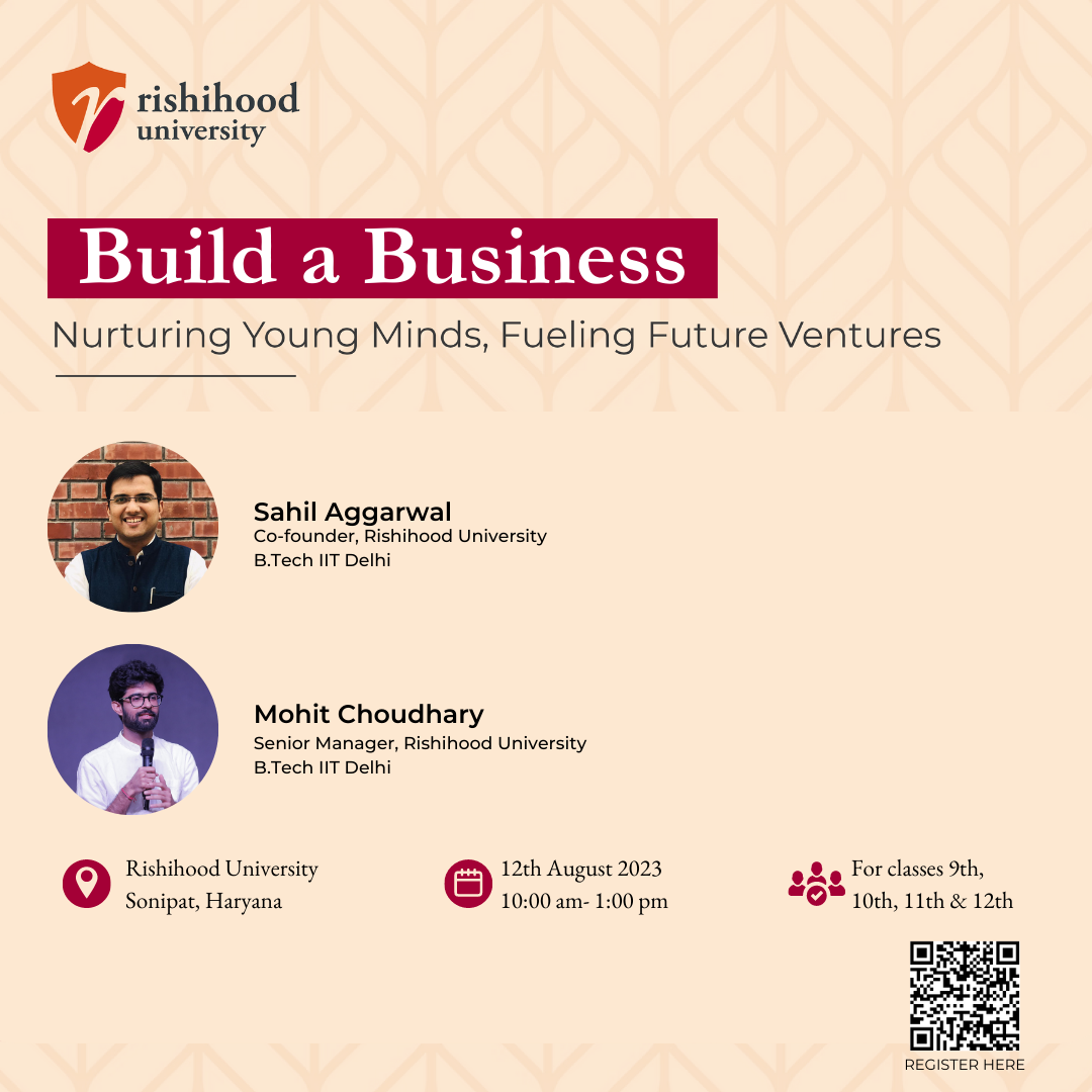 Workshop on How to Build a Business for School Students
