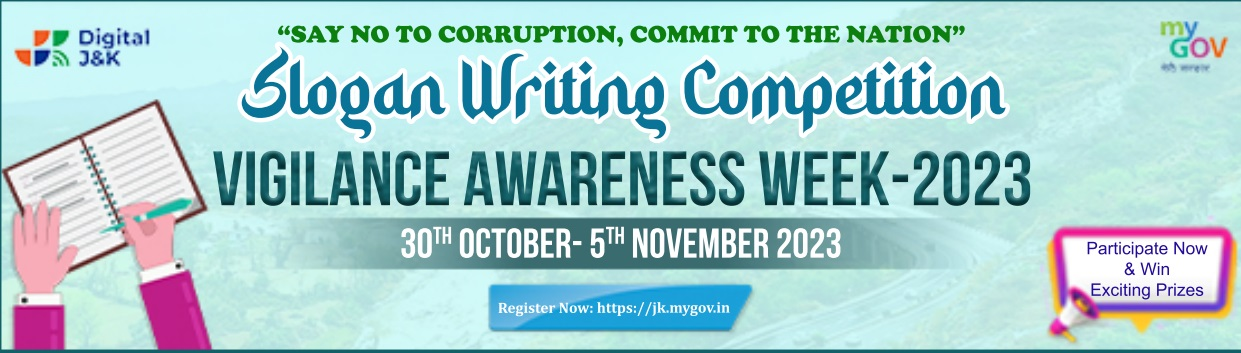 Slogan Writing Competition 2023 by Govt. of J&K