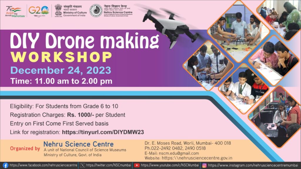DIY Drone Making Workshop by Nehru Science Centre, Mumbai