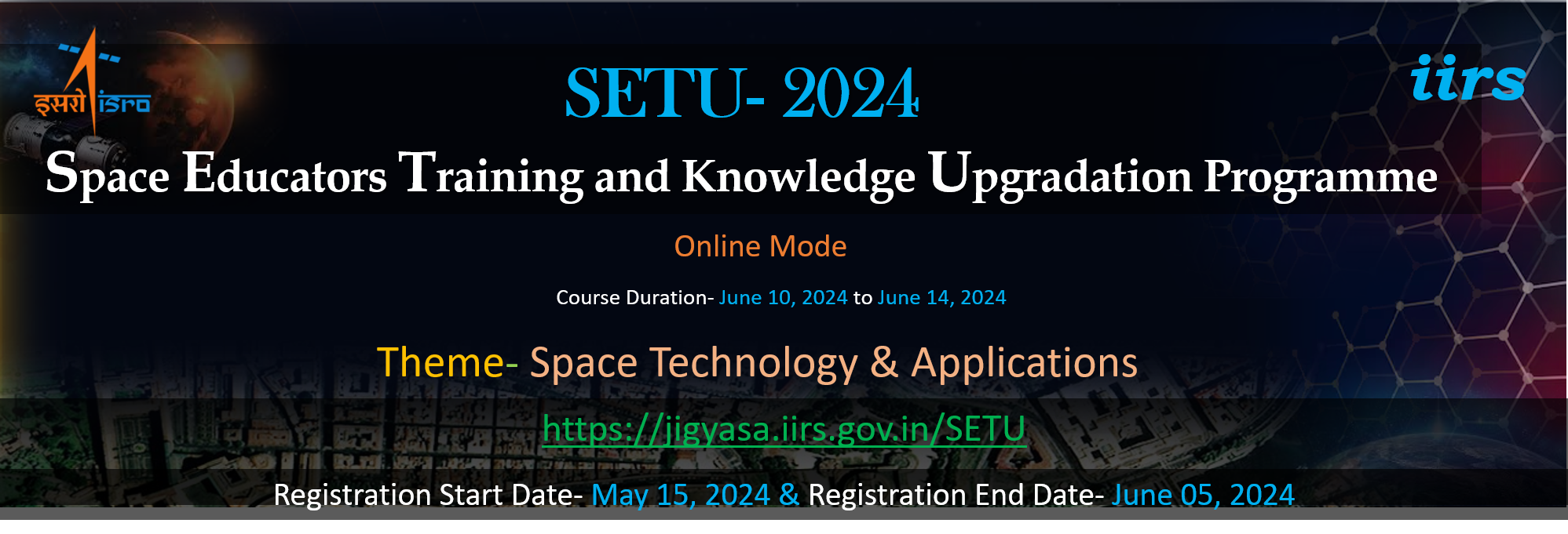 SETU 2024: Space Educators Training Programme by ISRO