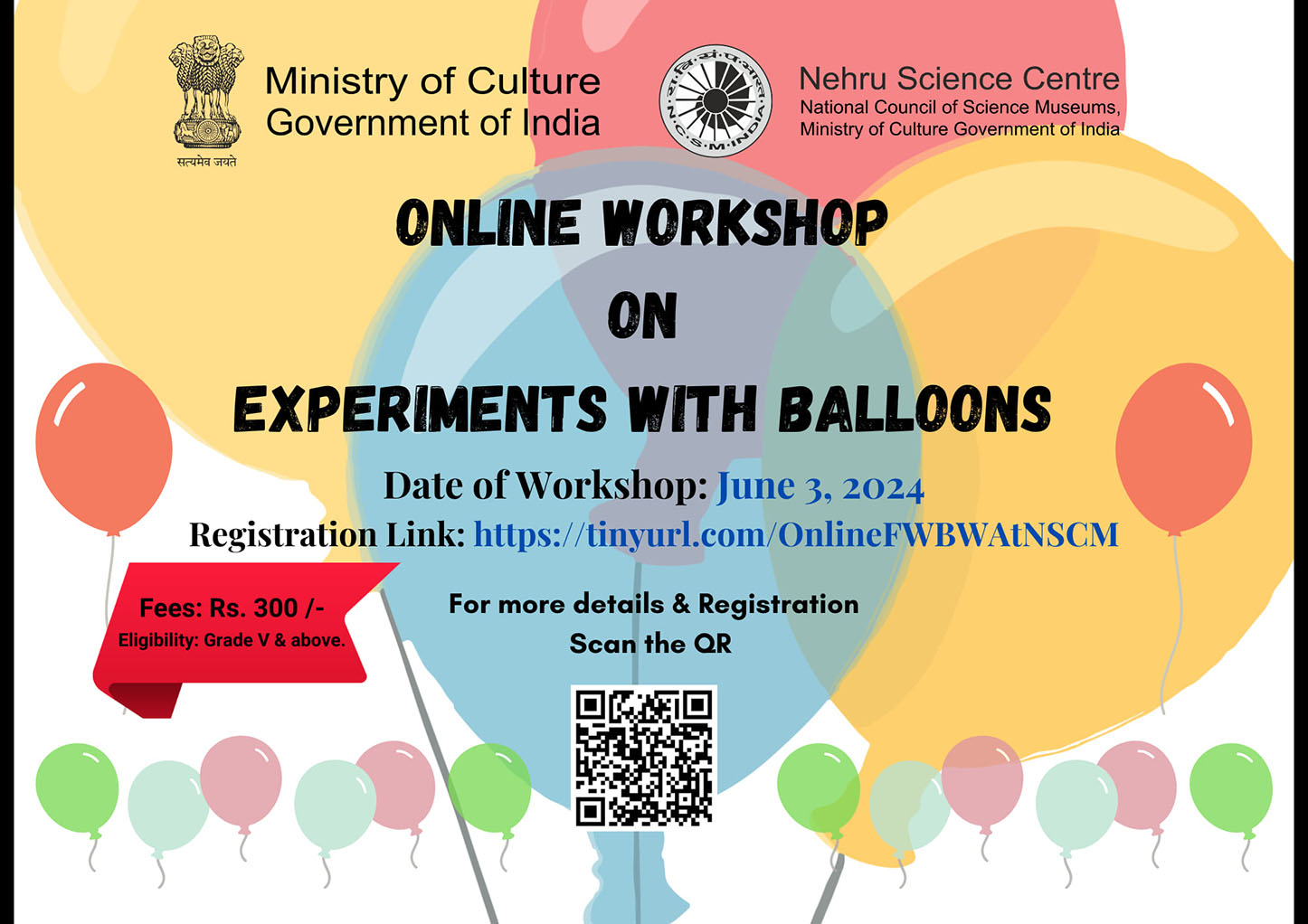 Online Workshop on Experiments with Balloons by NSC Mumbai