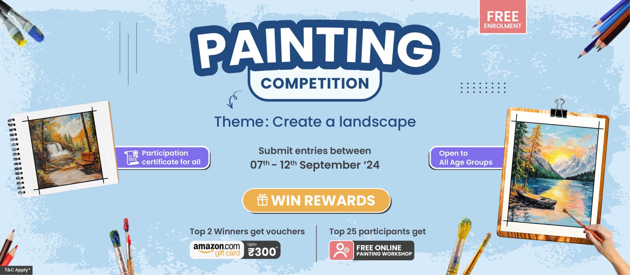 Landscape Painting Competition 2024 by Qrencia: Submit Now!