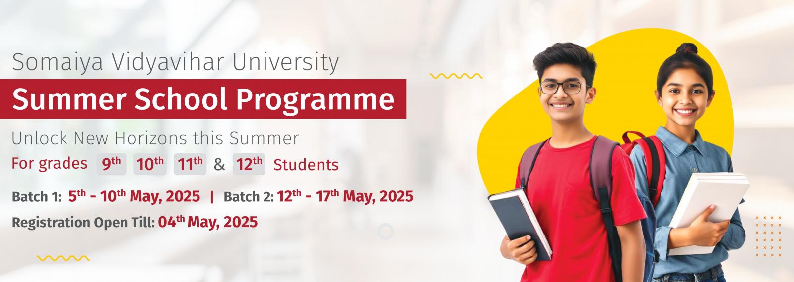 Somaiya Summer School Programme 2025 [Class 9-12]