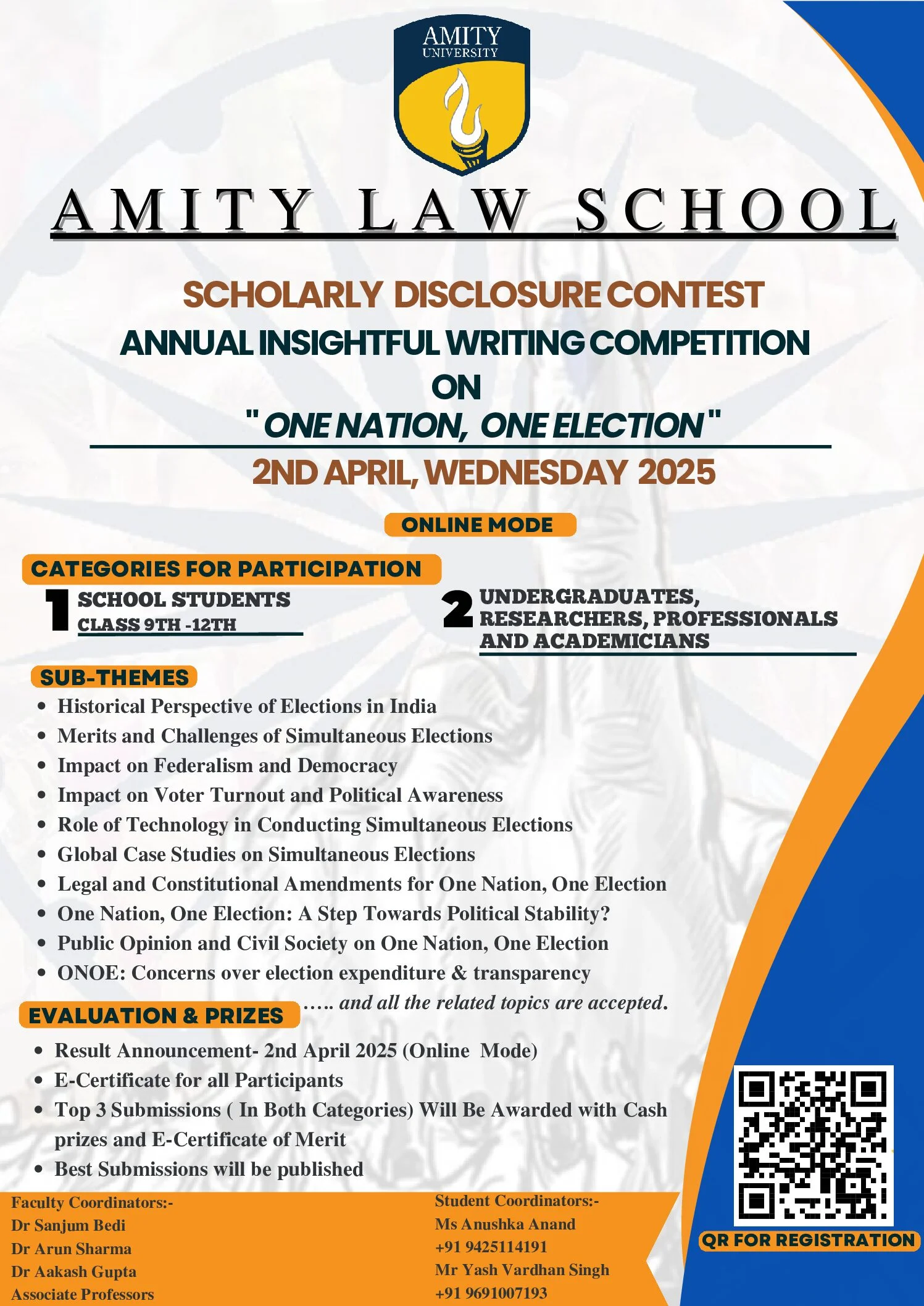 Annual Insightful Writing Competition ‘One Nation, One Election’