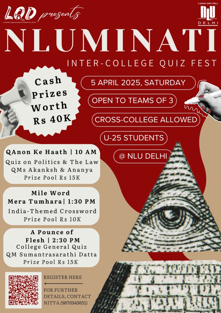 NLUminati Quiz Fest at NLU Delhi: Register by April 4!